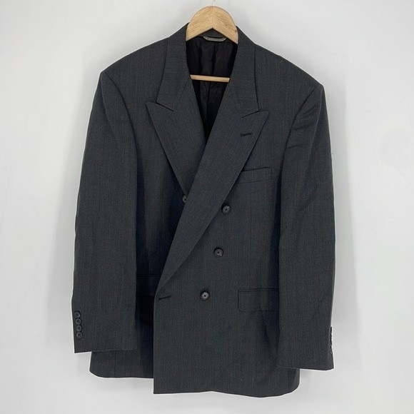 Stafford | Suits & Blazers | Stafford Executive 46s Wool Gray Double ...